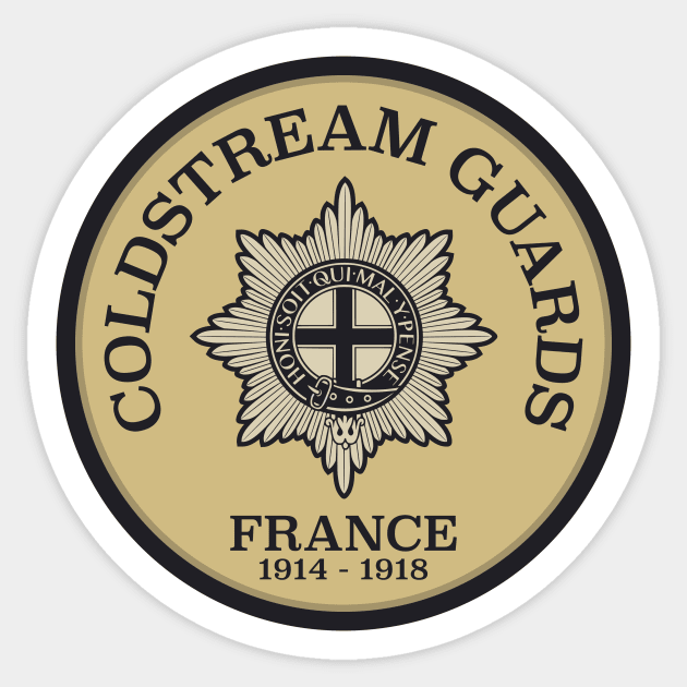 WW1 Coldstream Guards - British Army Foot Guards - Sticker | TeePublic