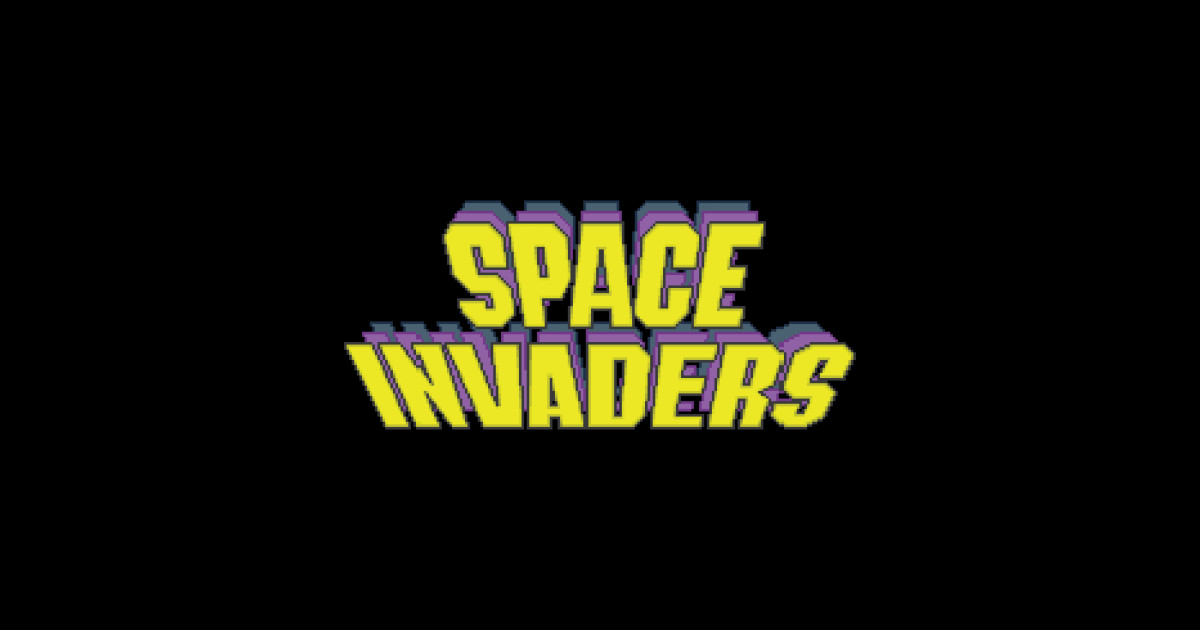 Space Invaders Logo - Space Invaders - Sticker | TeePublic