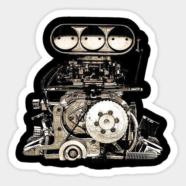 Big Block Blower Motor - Car - Sticker | TeePublic
