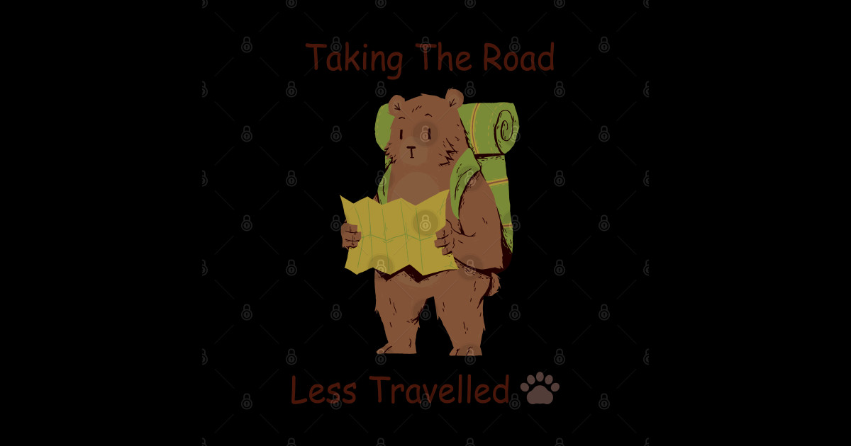 Travel Bear | Trek | Hike | Explore - Travel - Sticker | TeePublic