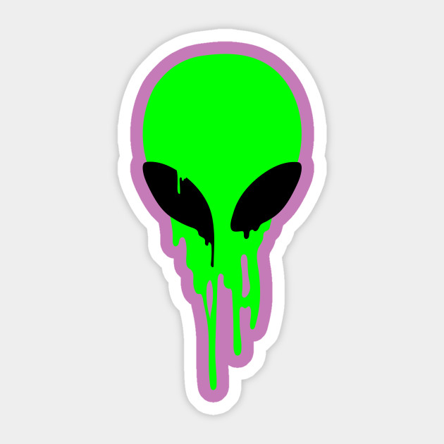 Melting Alien - Alien - Sticker | TeePublic