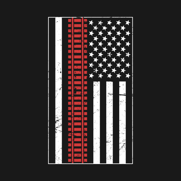 American Flag & Model Railroad - Model Railroad - Crewneck Sweatshirt ...