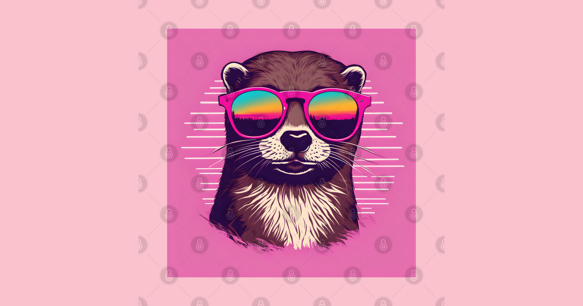 Otter pink - Otter - T-Shirt | TeePublic