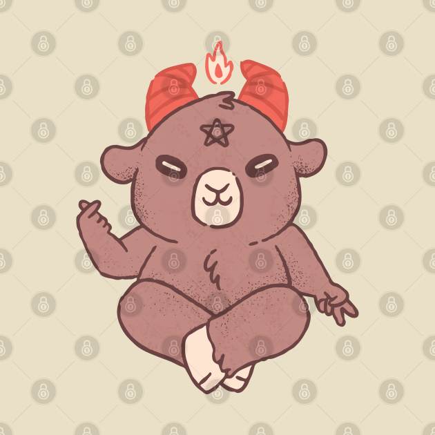 Cute Baphomet - Peace & Love - Baphomet - T-Shirt | TeePublic