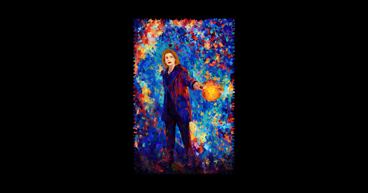 Beautiful 13th doctor abstract art - Doctor Who - Sticker | TeePublic