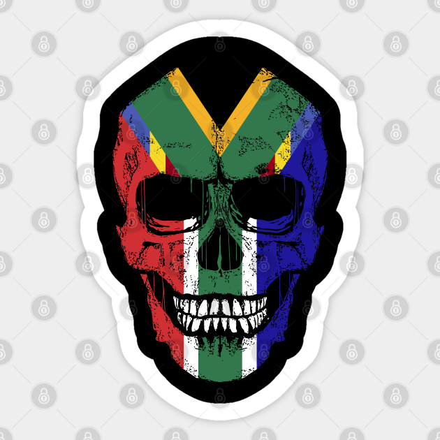 South African Flag Skull South African Flag Human Skull - South African ...