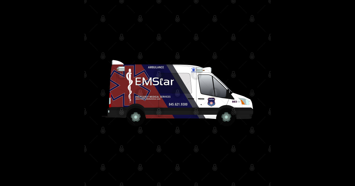 EMStar ambulance - Emstar Ambulance - Sticker | TeePublic