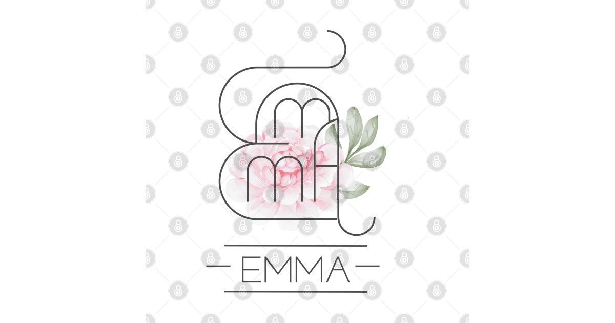 Emma name logo - Signature Logo - T-Shirt | TeePublic