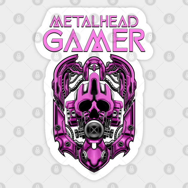 Metalhead Gamer Pink - Metalhead - Sticker | TeePublic