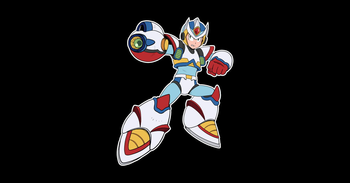 SECOND ARMOR X - Mega Man - Sticker | TeePublic