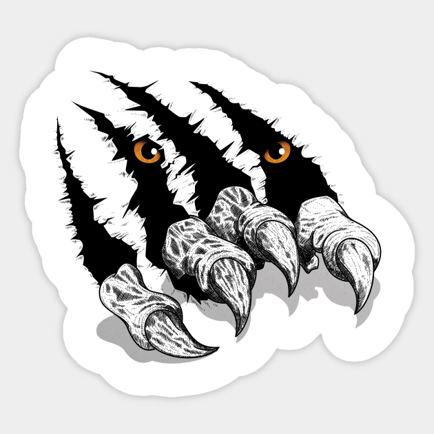 Tiger Scratch - Tiger Eyes - Sticker | TeePublic