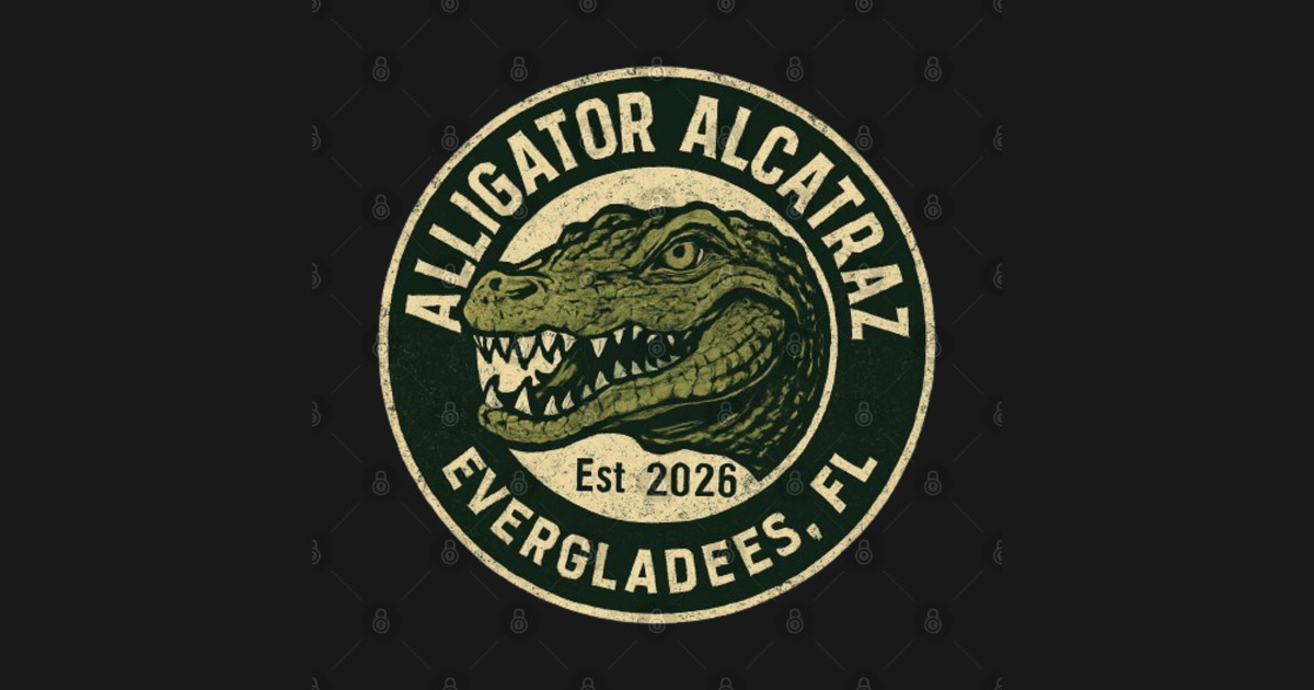 Alligator Alcatraz - Crocodile Graphic - Alligator Alcatraz - T-Shirt ...