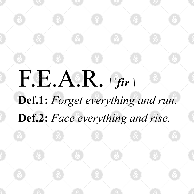 Fear definition 2 - Fearless - Pin | TeePublic
