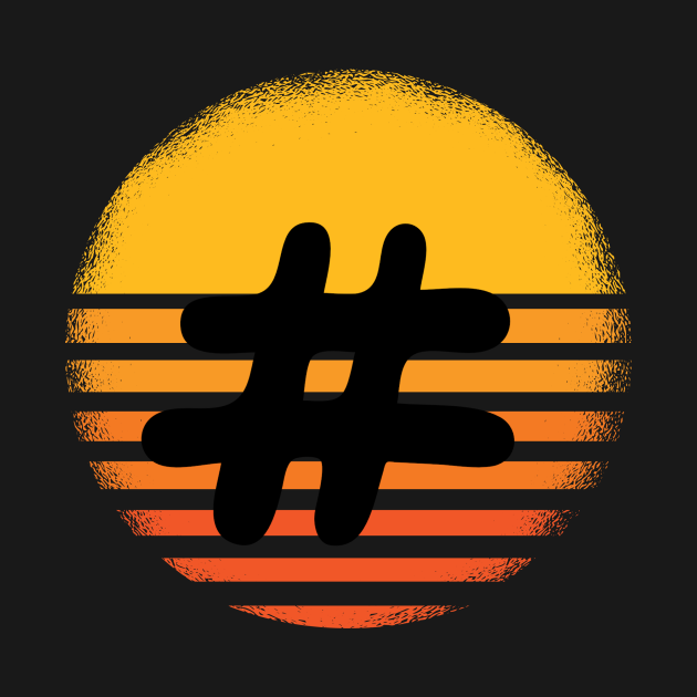 Vintage Hashtag - Hashtag - T-Shirt | TeePublic