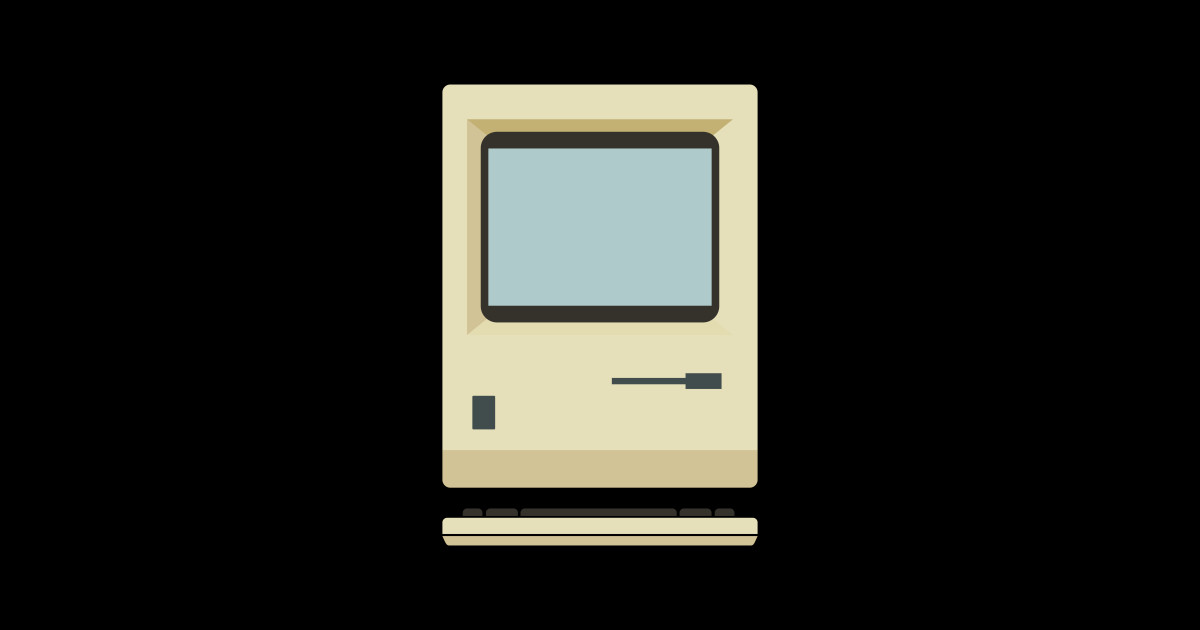 Retro Computer - Apple Macintosh Se Card Fun Retro Perso - Sticker ...
