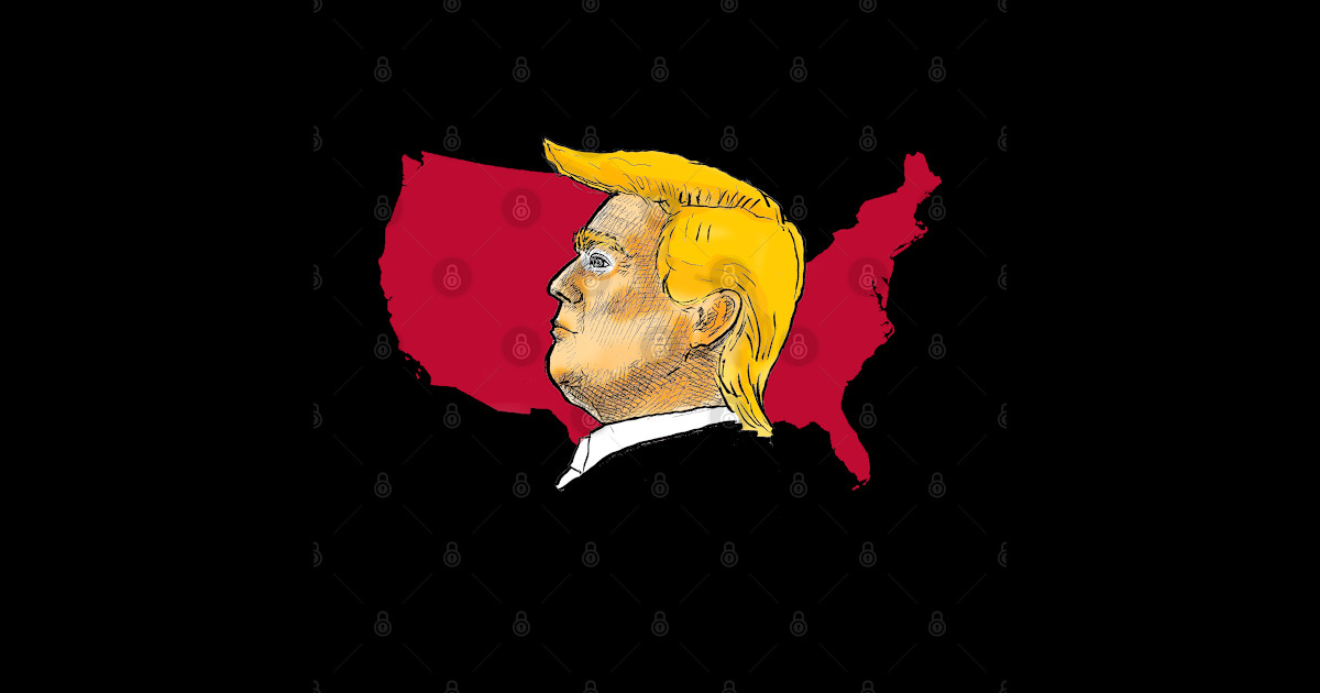 Donald Trump on a red America map - Donald Trump 2024 - Posters and Art ...