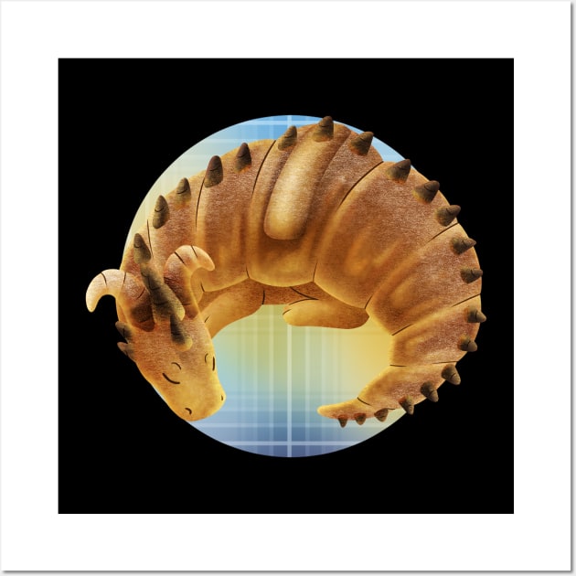 Kawaii Croissant Dragon - With Background - Dragon - Posters and Art ...