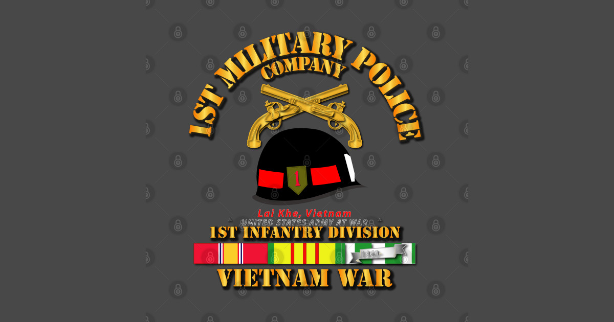 1st MP Company - 1st Inf Div Vietnam w SVC - Military - T-Shirt | TeePublic