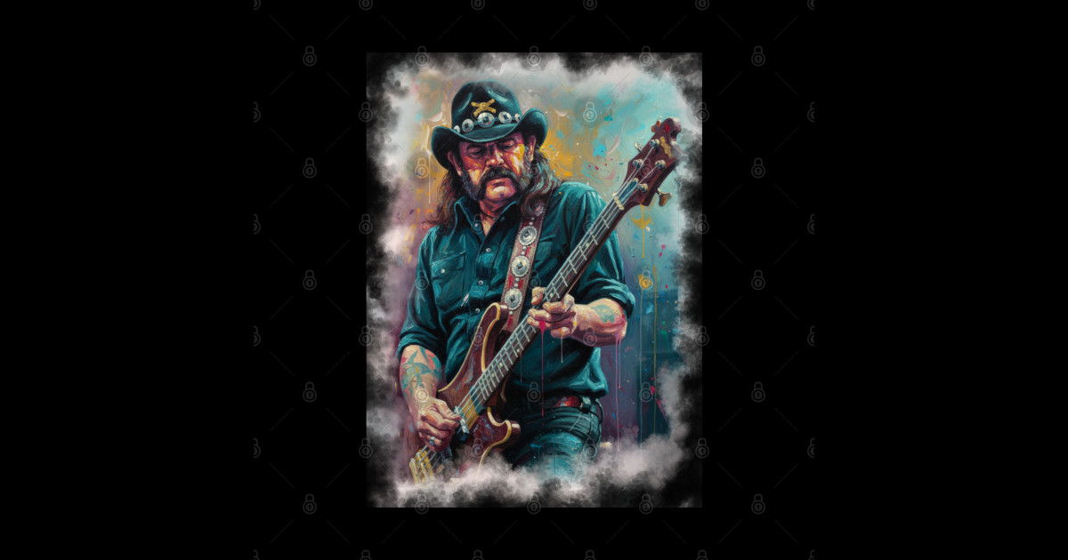 Lemmy Kilmister abstract colorful art - Lemmy Kilmister - Sticker ...