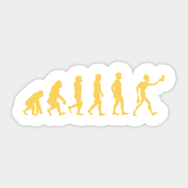 Evolution Funny Parody Design Ape To Zombie With Smart Phone ...