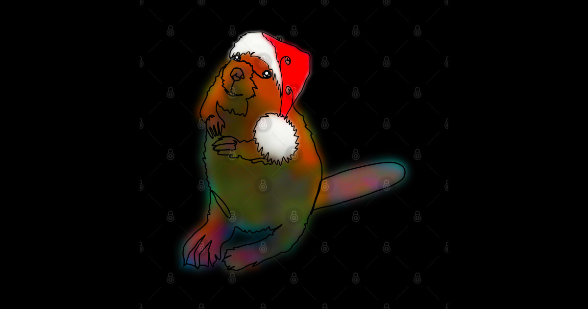 Benny the Beaver in a Christmas santa hat. - animalzinhats - Christmas ...