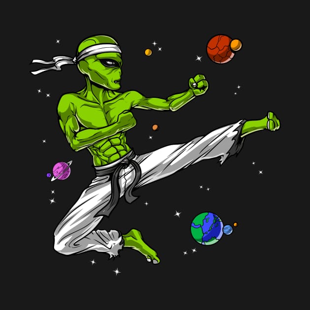 Karate Alien - Alien Karate - T-Shirt | TeePublic