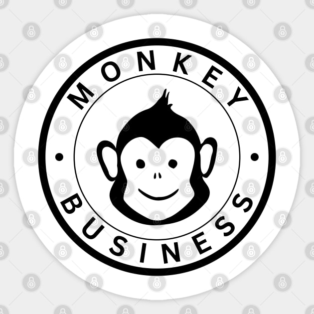 Monkey Business - Monkey Face - Sticker | TeePublic