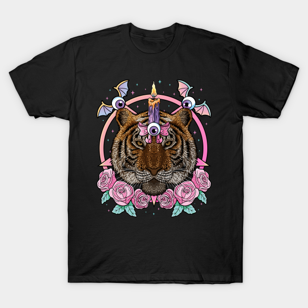 Pastel Goth Tiger Pagan Creepy Menhera Tiger - Pastel Goth Tiger - T ...