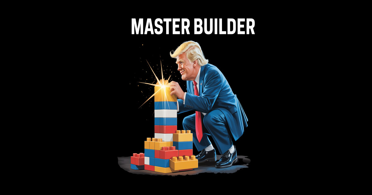 Funny Donald Trump Master Builder Building Blocks - Funny Donald Trump ...