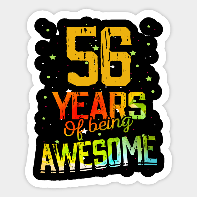 56 Years Of Being Awesome Gifts 56th Anniversary Gift Vintage Retro ...