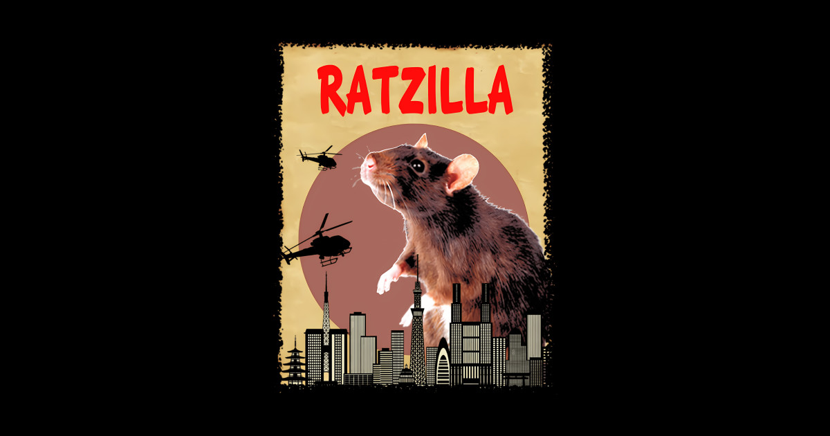 Ratzilla Photo Rats Portrait Animals - Giant Rat - Sticker | TeePublic