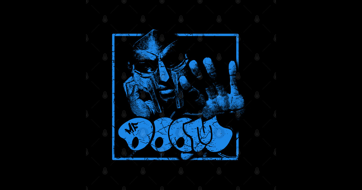 mf doom blue - Mf Doom - Sticker | TeePublic