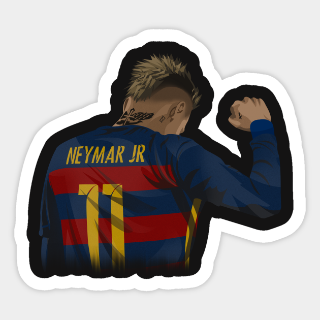 Neymar Jr - Illustration - Sticker | TeePublic
