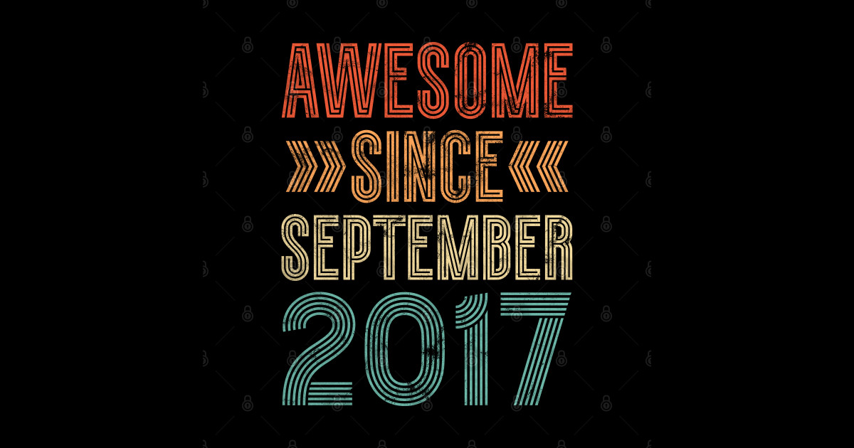 Awesome Since September 2017 Born In September - Awesome Since ...