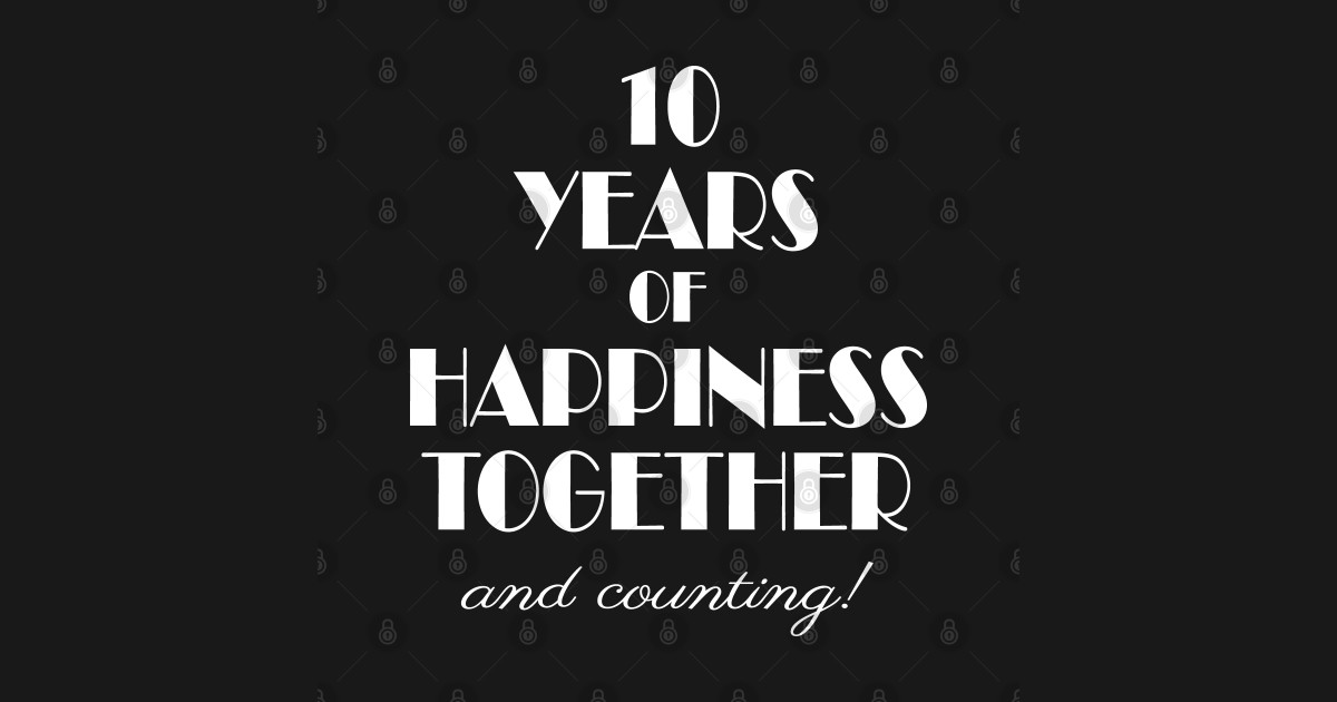 Wedding Anniversary 10 Years Wedding Anniversary Sticker