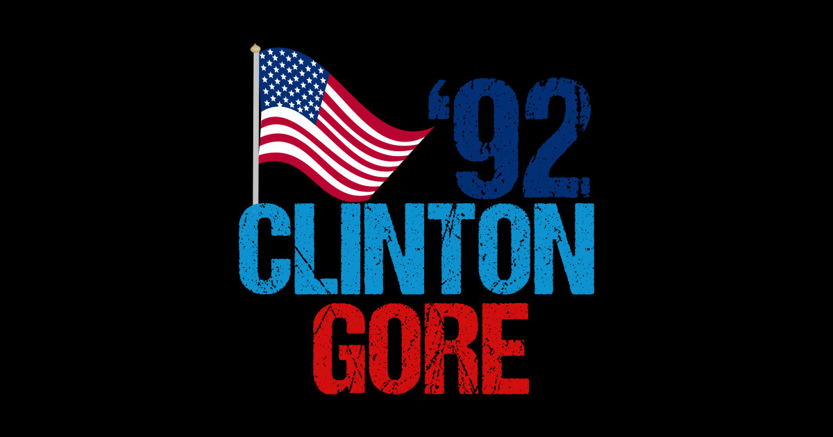 Clinton Gore Vintage Election 1992 - Clinton Gore 92 - Sticker | TeePublic