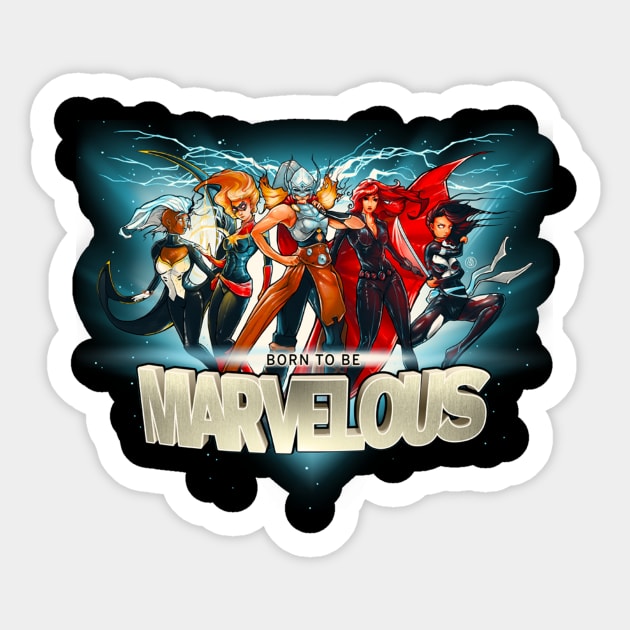 Born to be Marvelous - Marvel - Sticker | TeePublic