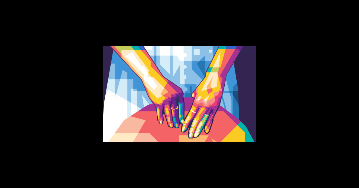 two hand pop art - Vector Pop Art - Sticker | TeePublic