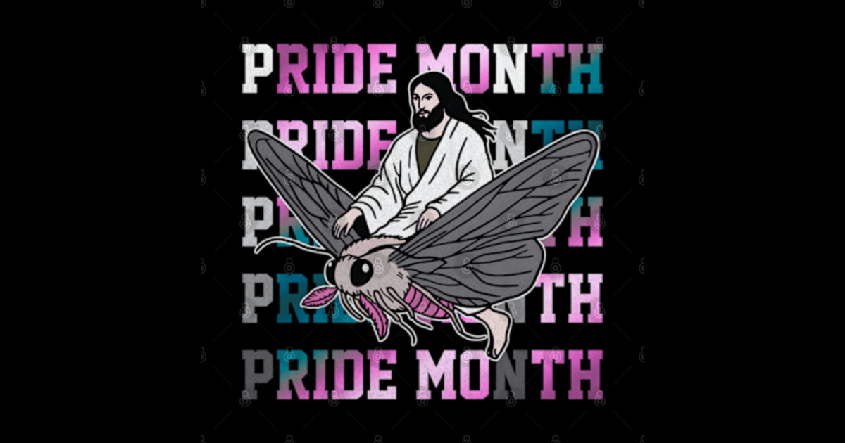 Pride-Month-Ride-Moth - Pride Month Ride Moth - Sticker | TeePublic