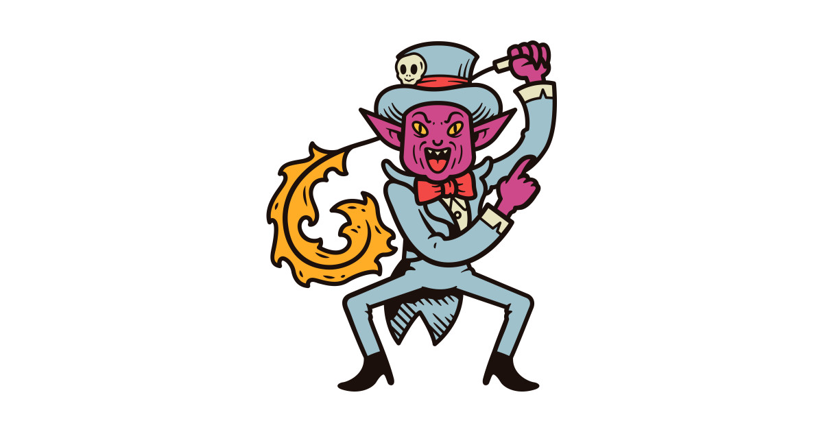 Vintage Cartoon Demon Circus Ringmaster - Ringmaster - T-Shirt | TeePublic