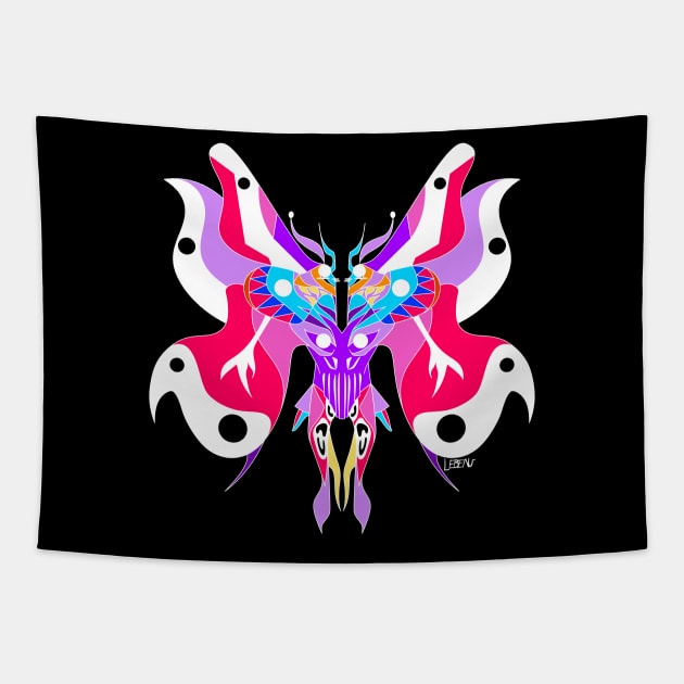 mothman the kaiju in mexican ecopop patterns art - Mothman - Tapestry ...