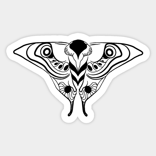 Ellies Moth Tattoo - Tattoo - Sticker | TeePublic
