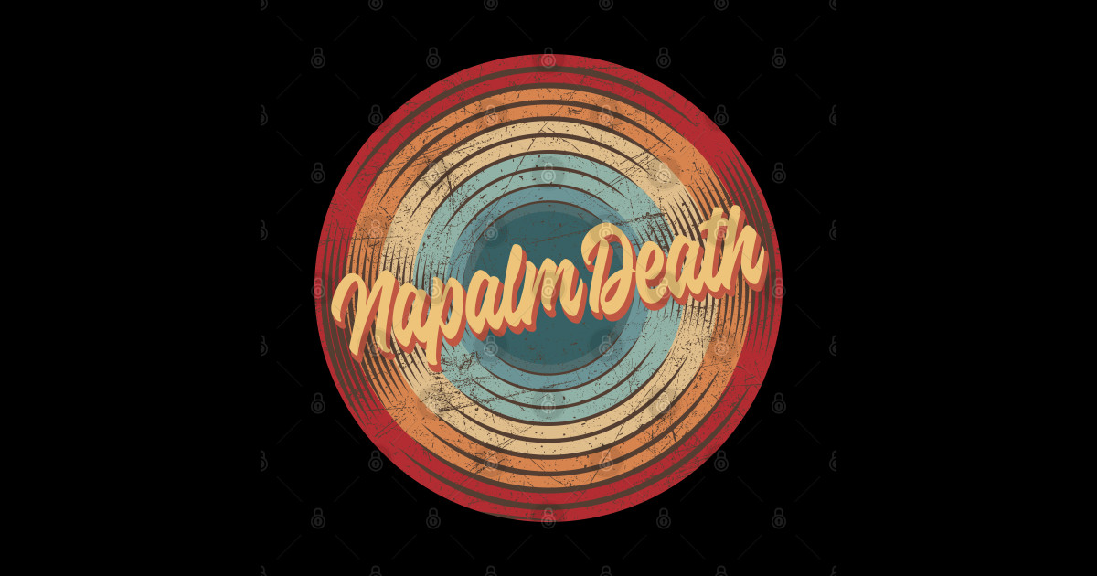 napalm death vintage circle - Musician - Sticker | TeePublic