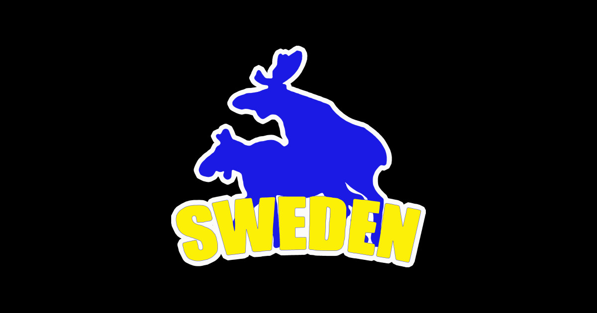 Swedish t-shirts - Blue - Sticker | TeePublic