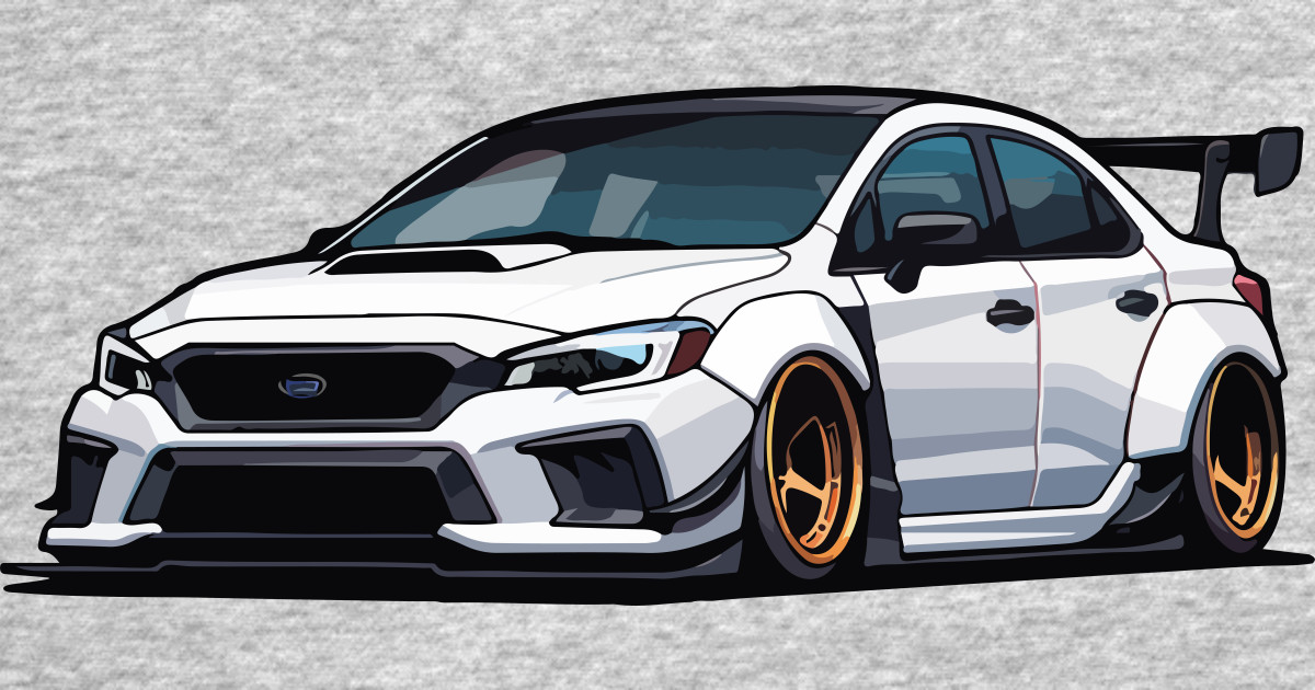 JDM Car Art - Widebody Modified Subie Raptor Eye Stance Car - Impreza ...