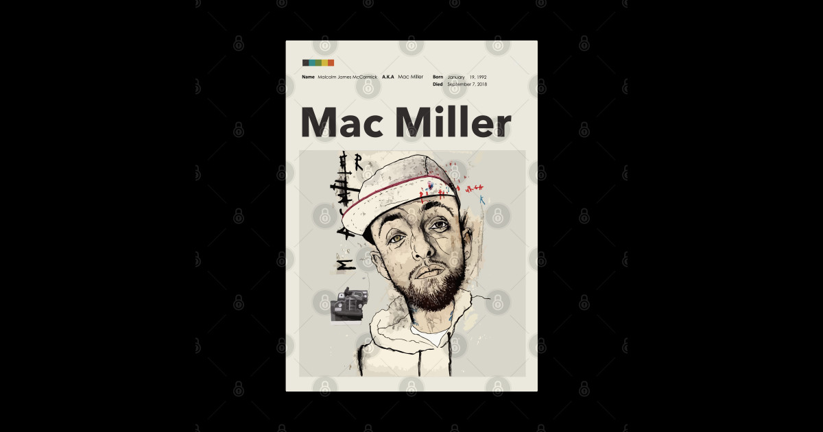 Mac miller lithography - Mac Miller - Sticker | TeePublic