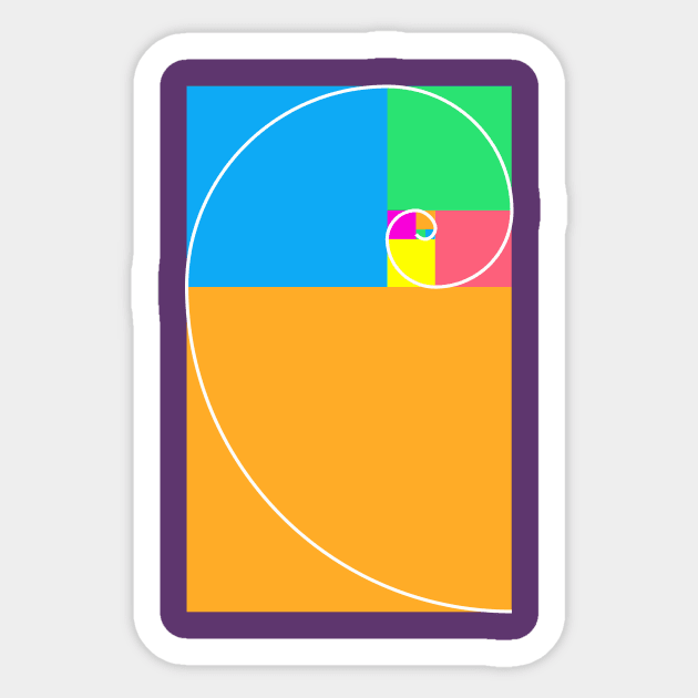 Golden Ratio - Fibonacci Spiral - Golden Ratio - Sticker | TeePublic