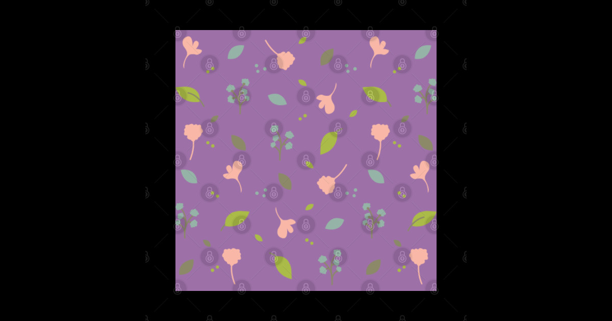 Flowerettes in purple - Flower Mask - Sticker | TeePublic