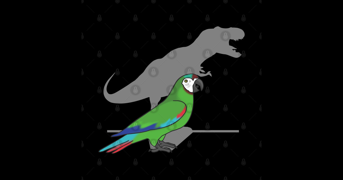 t-rex severe macaw - Birb Memes - T-Shirt | TeePublic