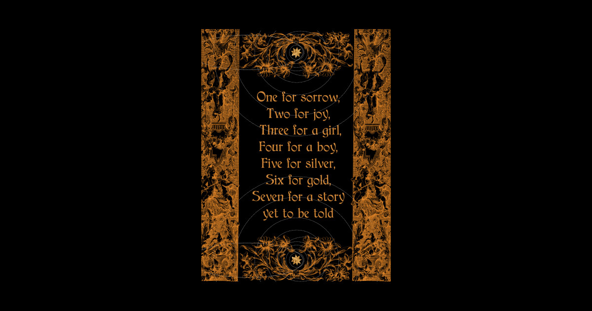 Raven Poem Gothic Nursery Rhyme Gold Gothic Frame - Baby Bat - Sticker ...